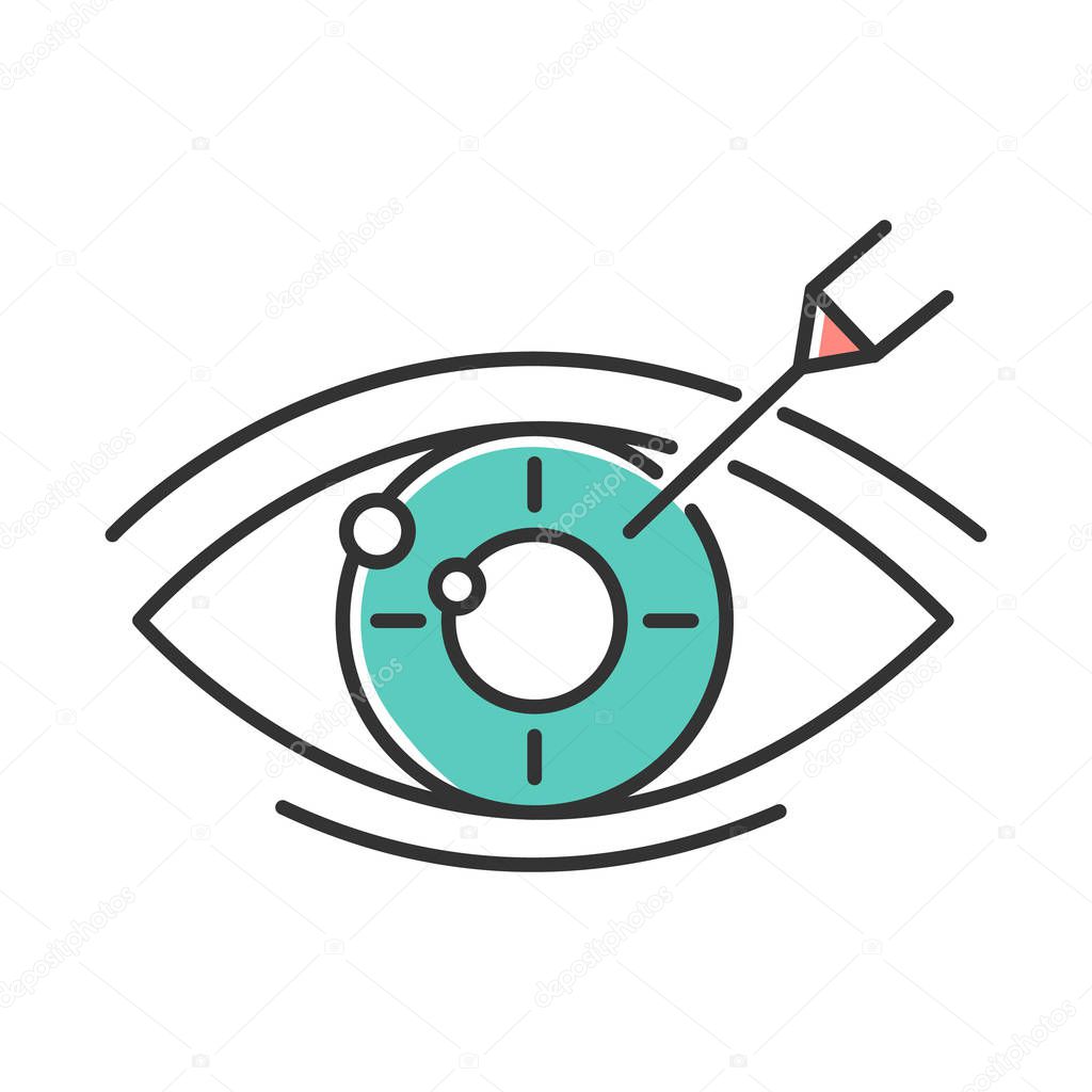 Icono De Color De Corrección De Visión Procedimiento Médico Quirúrgico