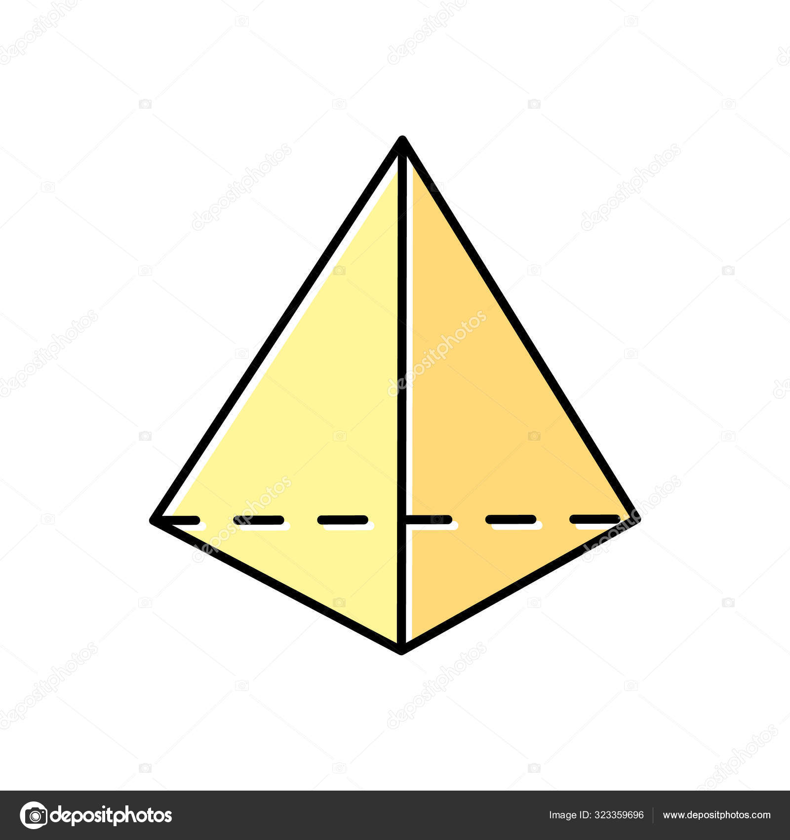 Forma Geometrica De Piramide Piramide Typen Ingesteld. Wiskunde