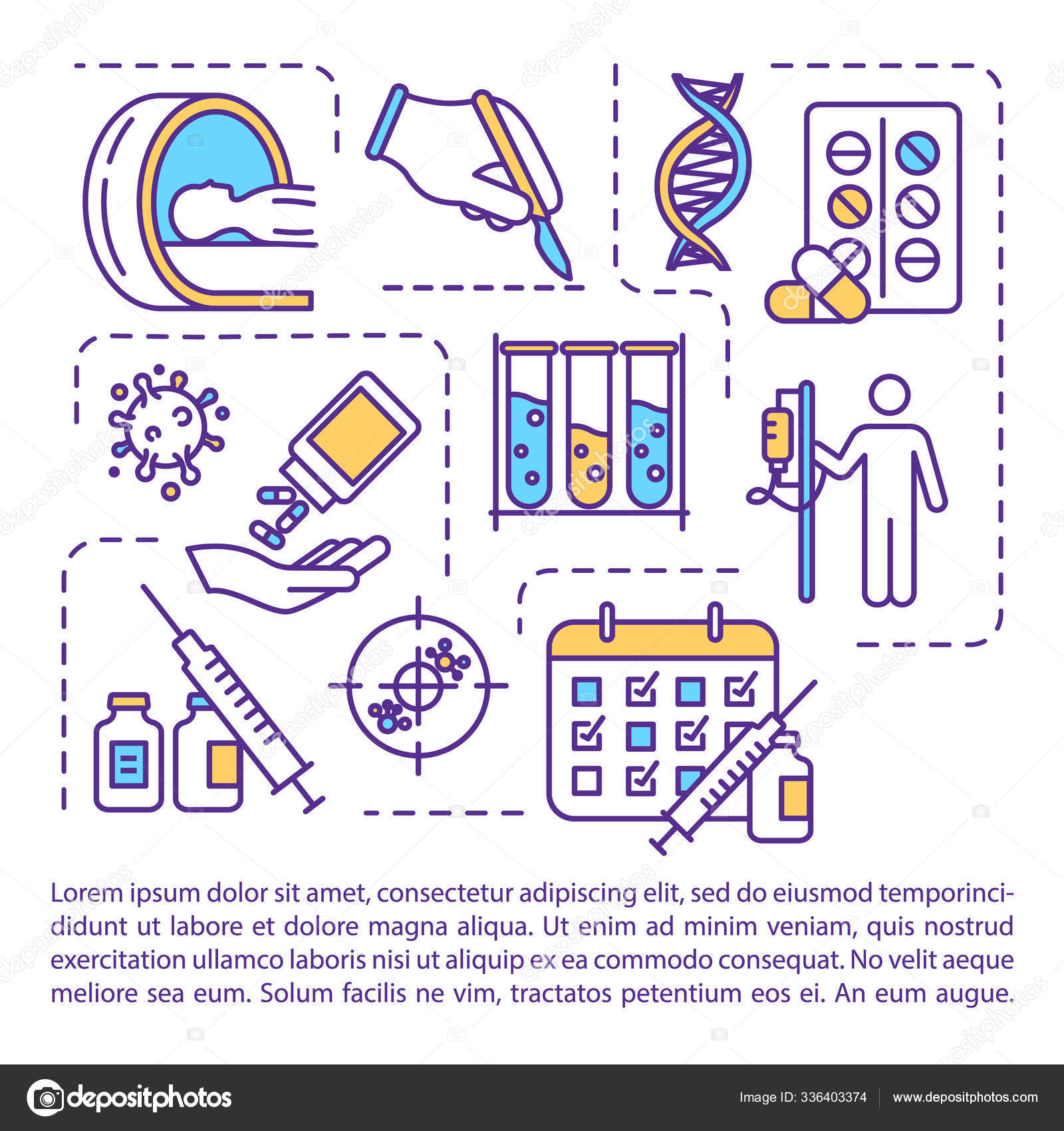 Cancer treatment concept icon with text. Chemotherapy and surger Stock ...