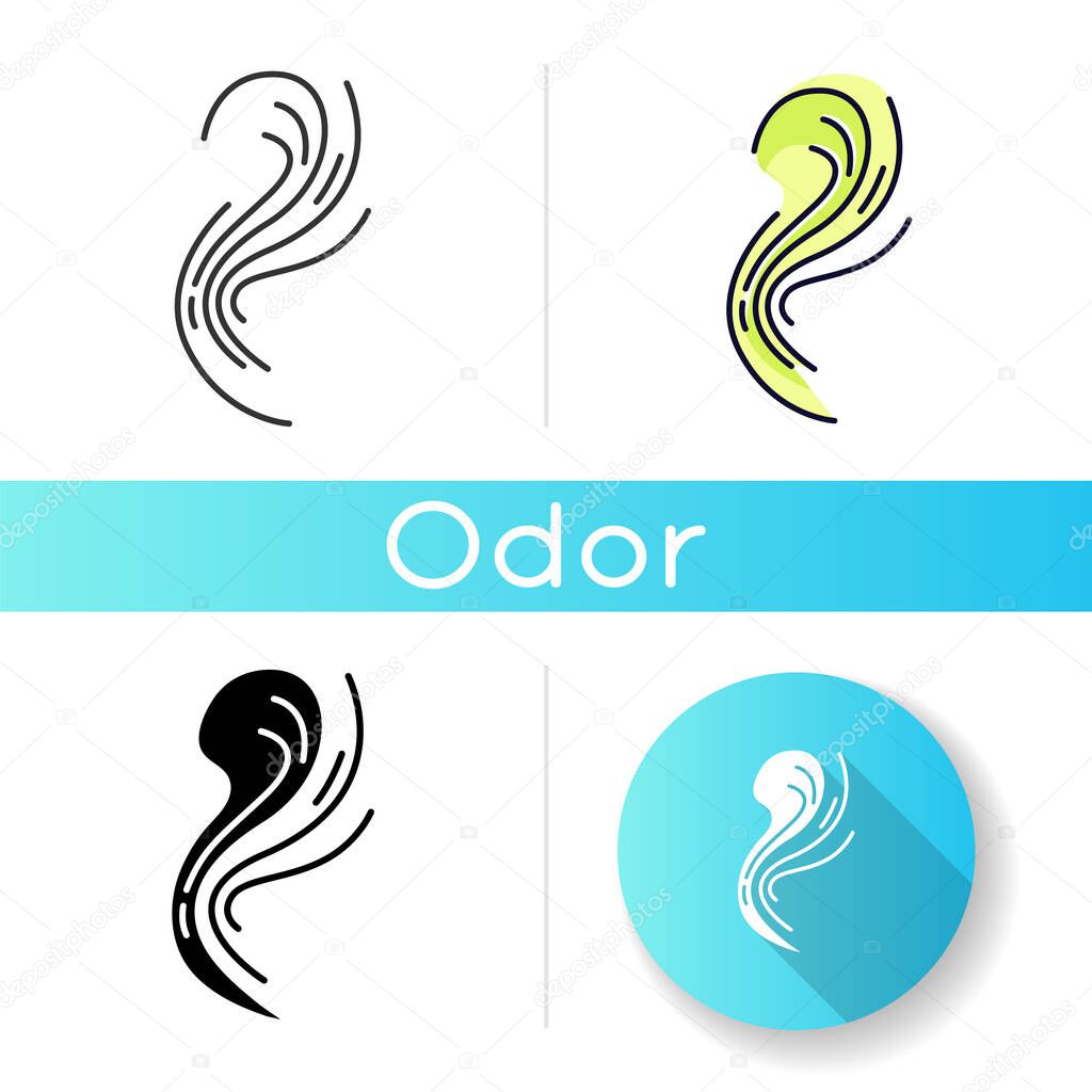 Icono del mal olor. Nube apestosa. Emisión tóxica, olor. Gas, hedor ...