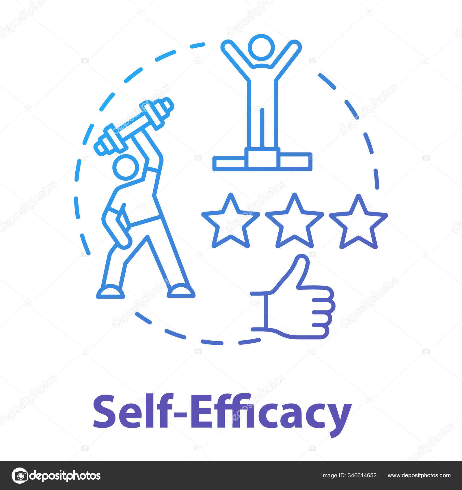 Self Efficacy Concept Icon Personal Potential Realization Professional ...