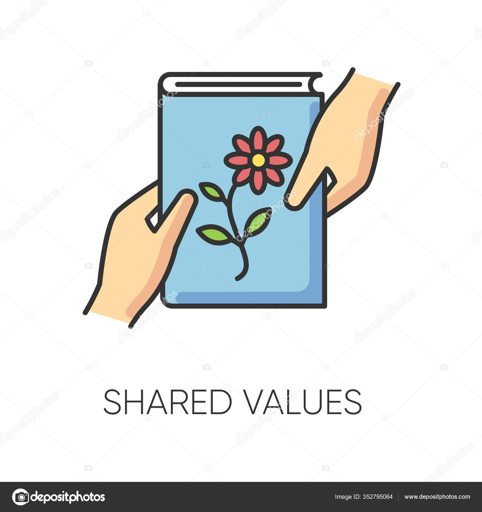 Shared Values Rgb Color Icon Common Interests Friendly Exchange Symbol ...