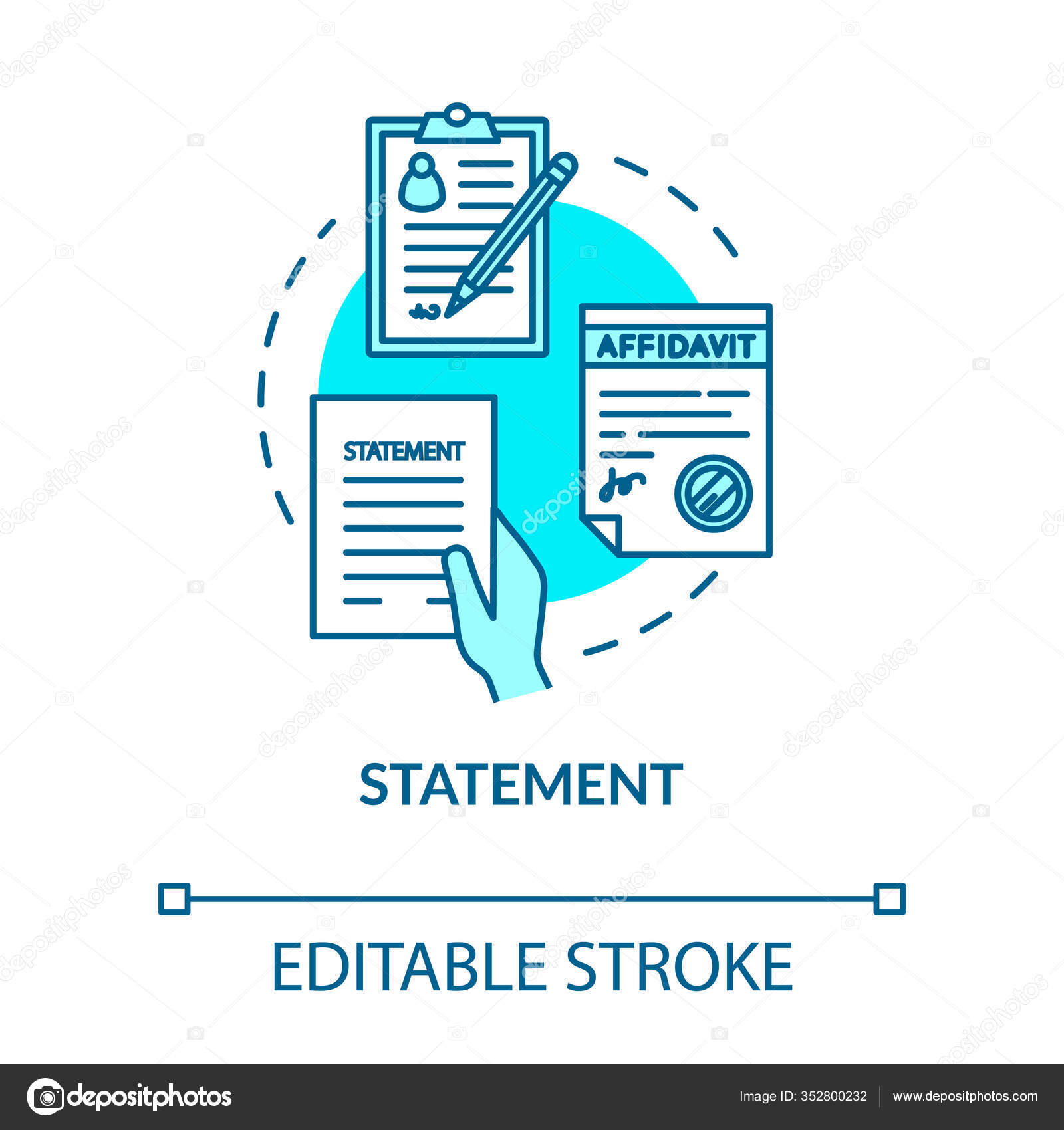 Statement Turquoise Concept Icon Written Affirmation Common Law ...