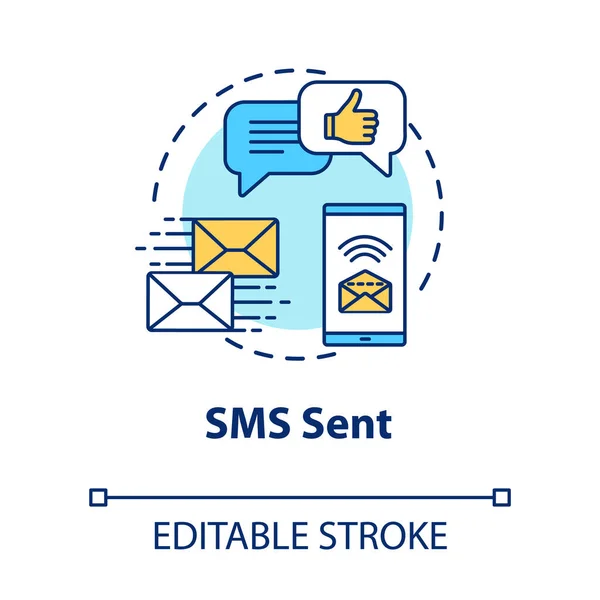 Sms envi el icono de concepto. Carta en el buz n. Chatea con mensajes. Acceso m vil a Internet ...