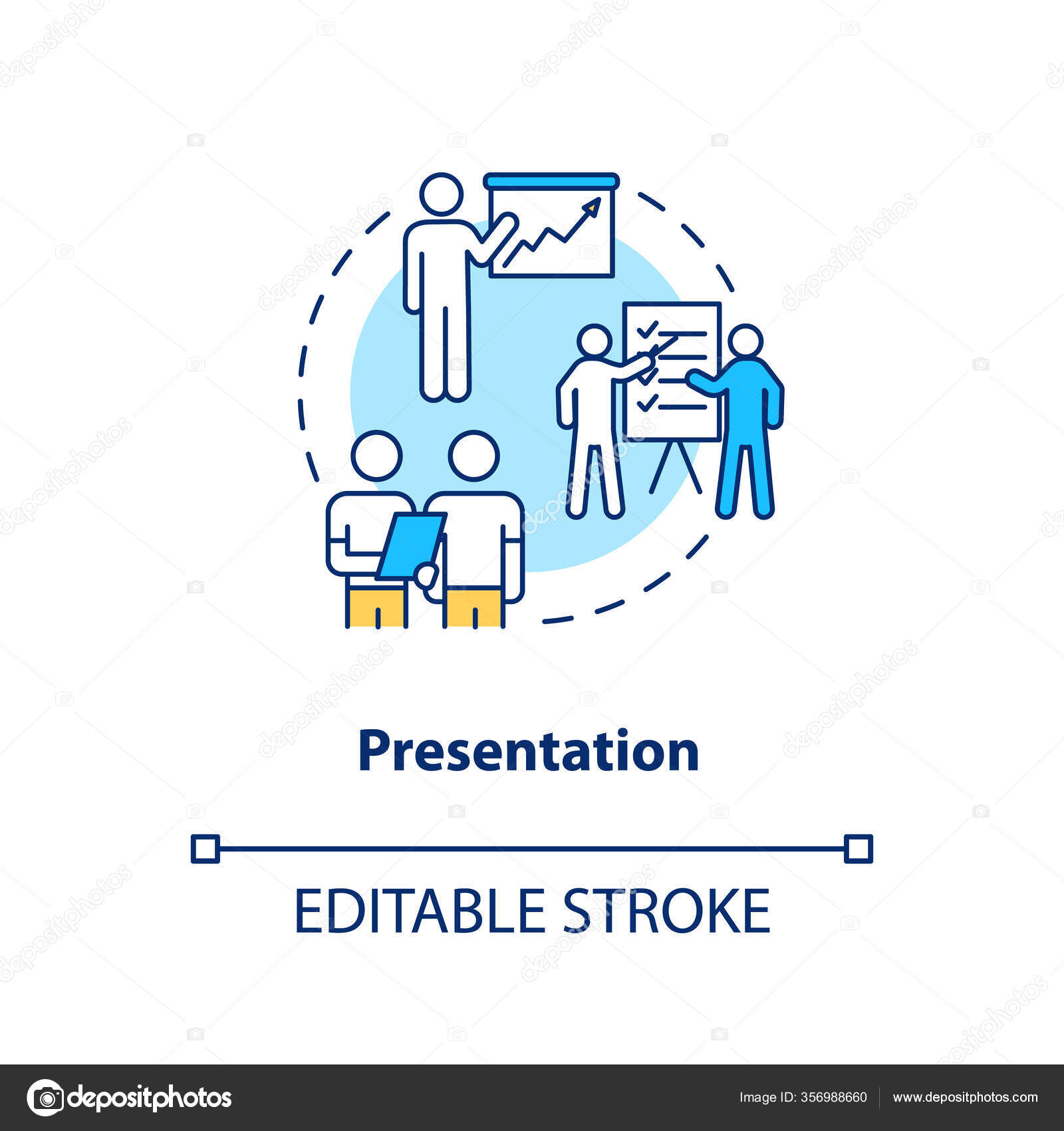 Presentation Concept Icon Project Familiarization Idea Thin Line ...