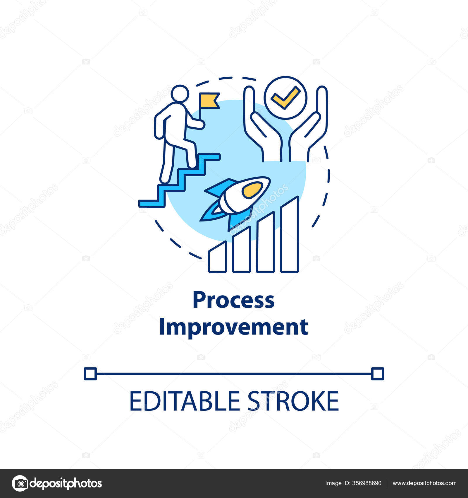 Process Improvement Concept Icon Workflow Optimization Idea Thin Line ...