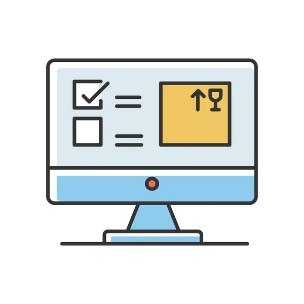 Automated tracking system RGB color icon. Inventory management software, program, dashboard ...