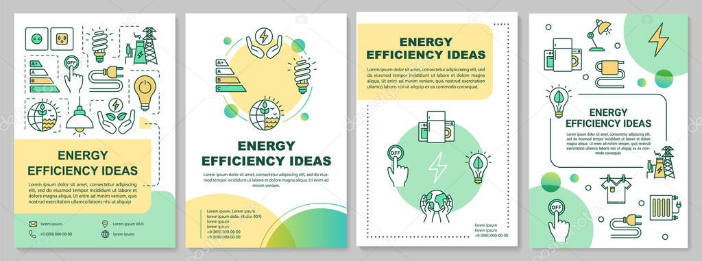 Energy saving brochure Vector Art Stock Images | Depositphotos