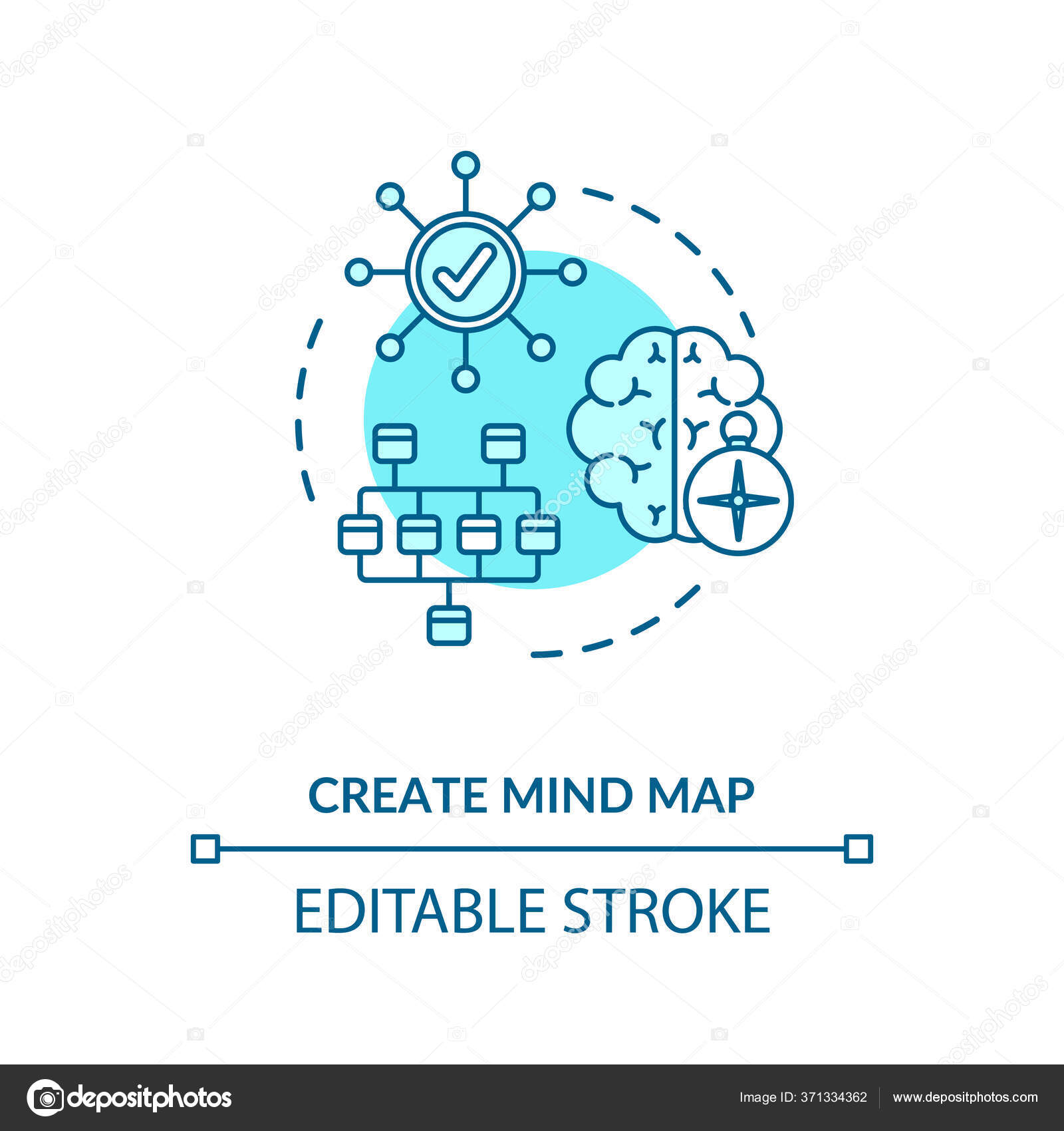 Create Mind Map Concept Icon Creative Problem Solution Development Idea ...