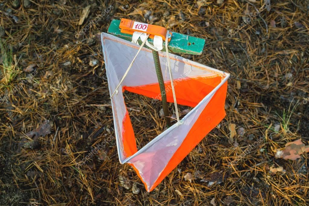 Orienteering. Control point Prism and composter for orienteering in the ...