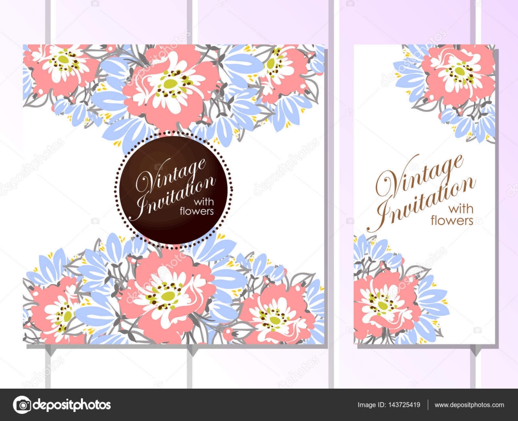Vintage floral invitation card Stock Vector Image by ©All-about-Flowers ...