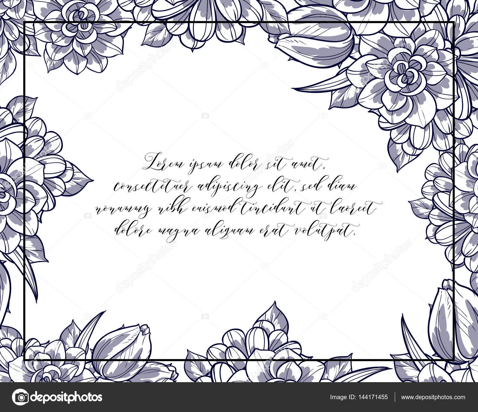 Romantic invitation background Stock Vector by ©All-about-Flowers 144171455