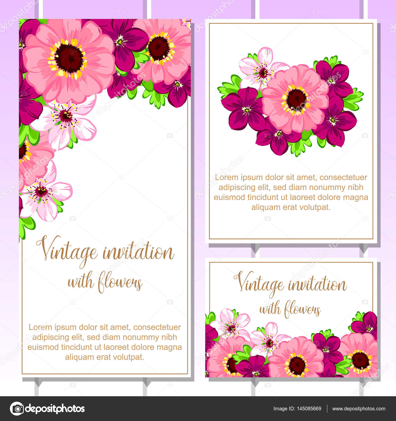 Vintage floral invitation card Stock Vector Image by ©All-about-Flowers ...