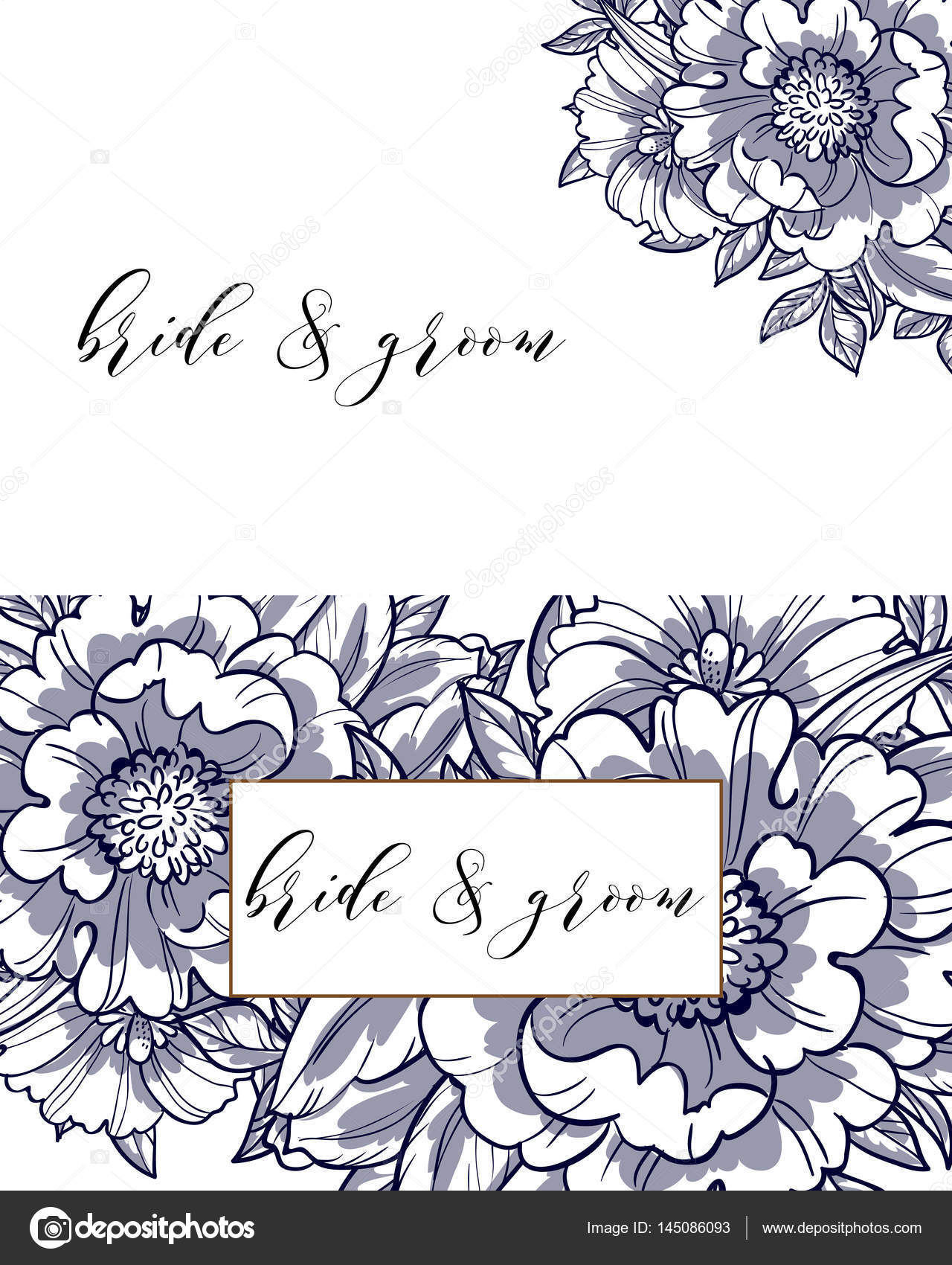 Vintage floral wedding invitation card Stock Vector Image by ©All-about ...