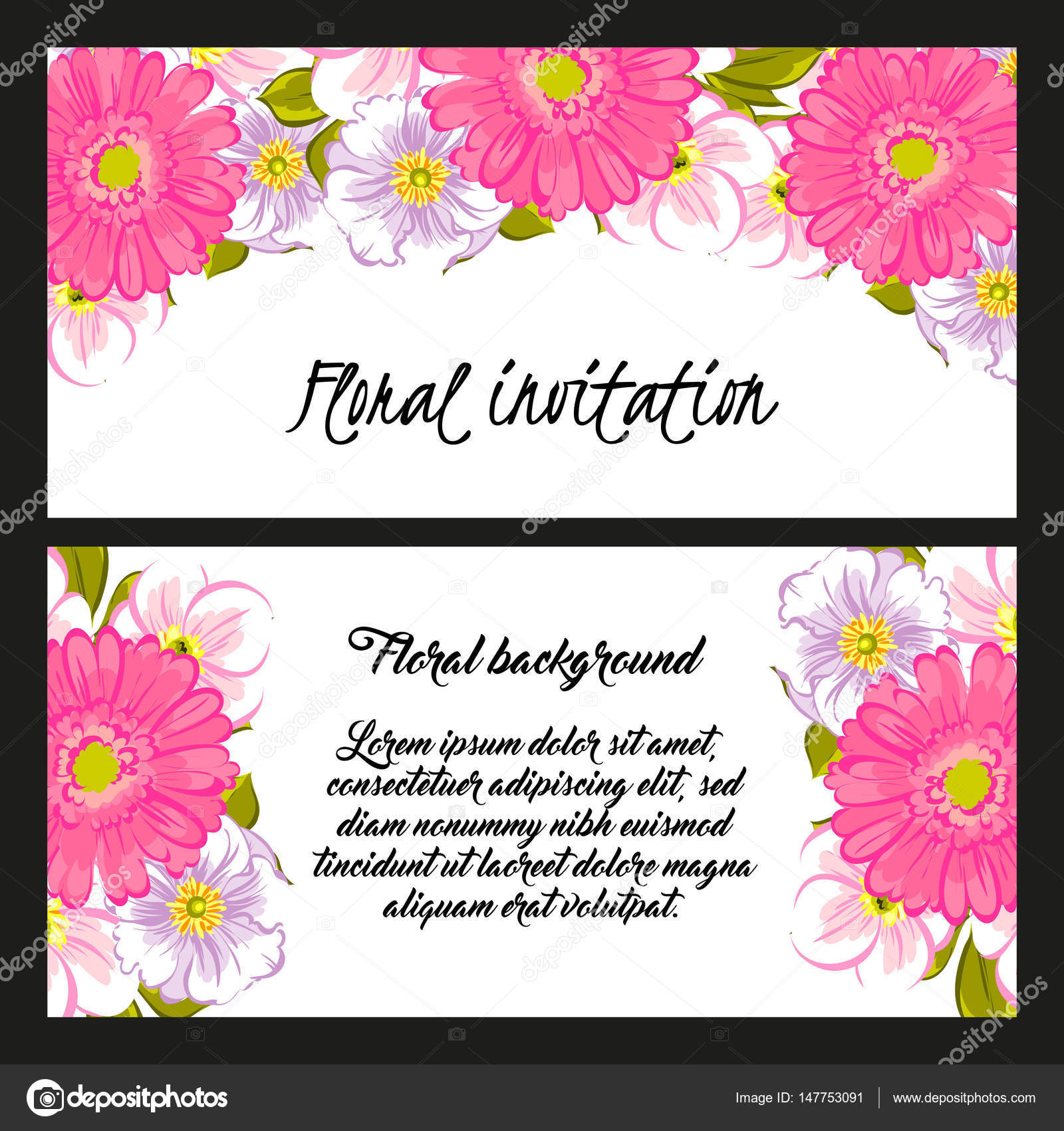 Floral background card Stock Vector Image by ©All-about-Flowers #147753091