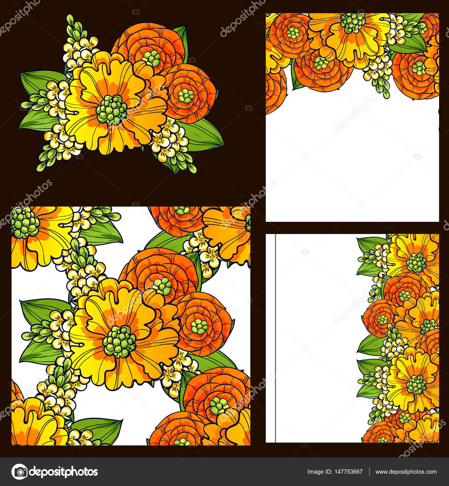 Floral background card Stock Vector by ©All-about-Flowers 147753667