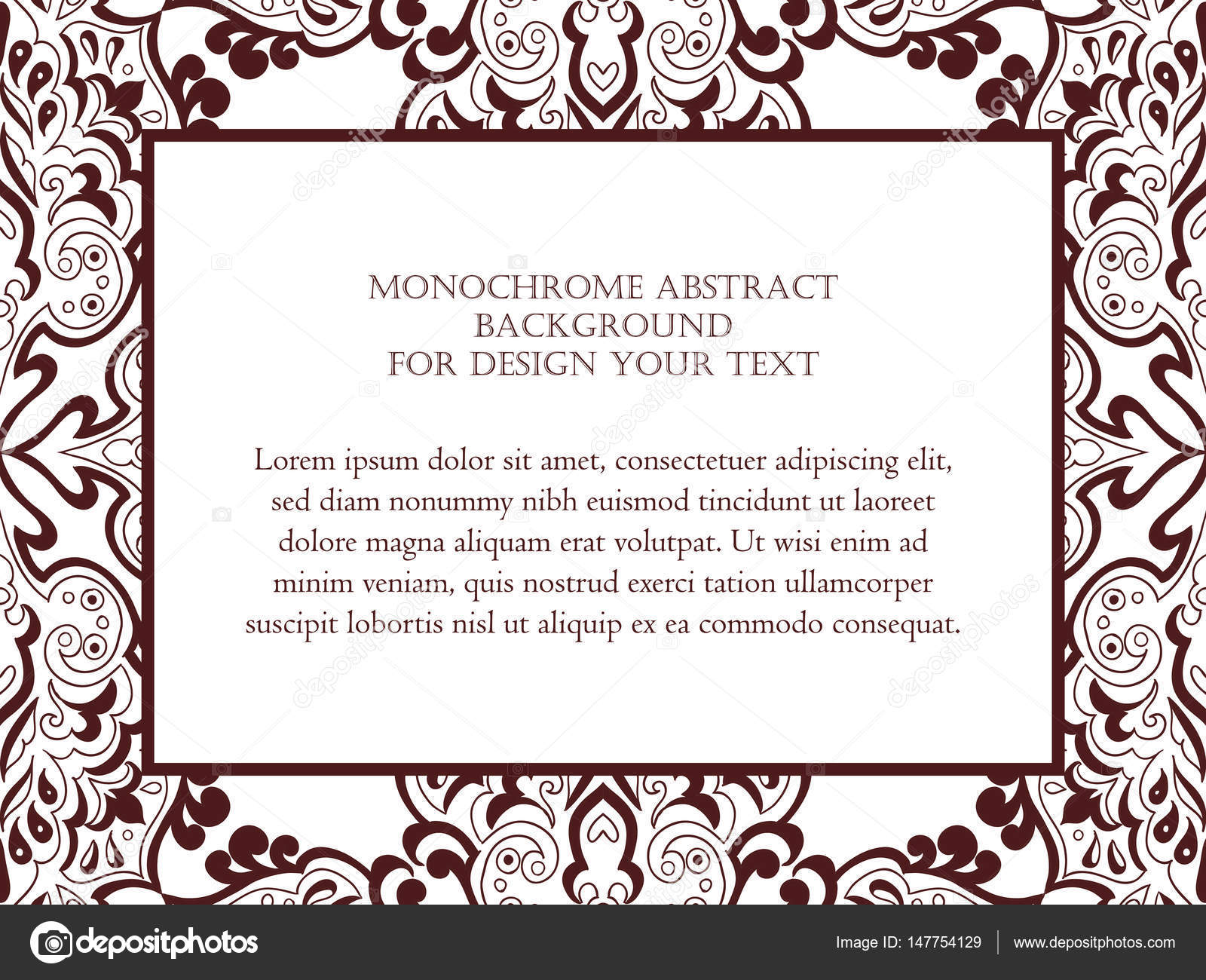 Monochrome abstract art invitation card Stock Vector by ©All-about ...