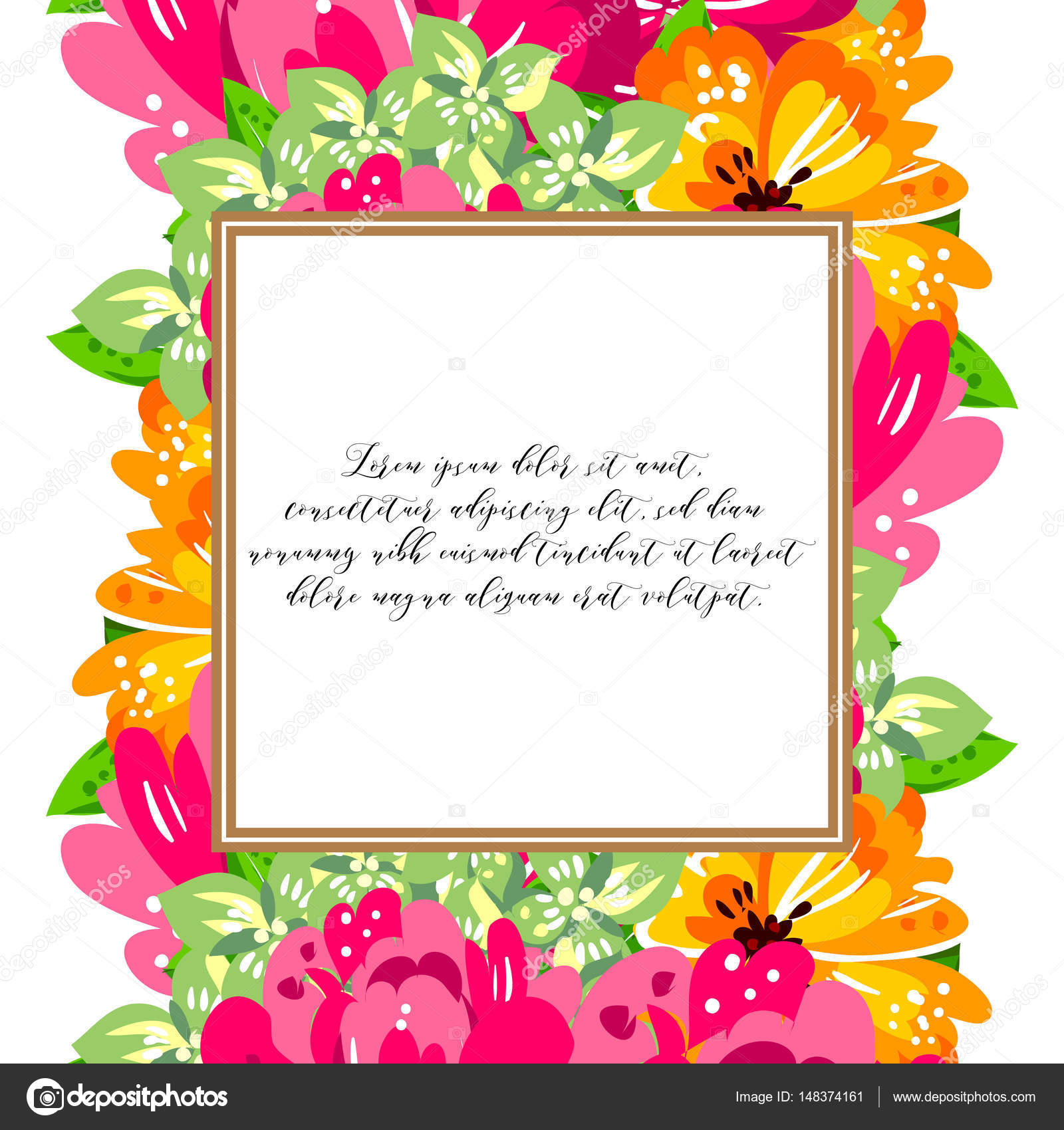 Floral background card Stock Vector by ©All-about-Flowers 148374161