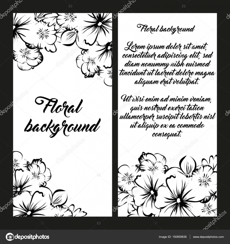 Floral background card Stock Vector by ©All-about-Flowers 150859838