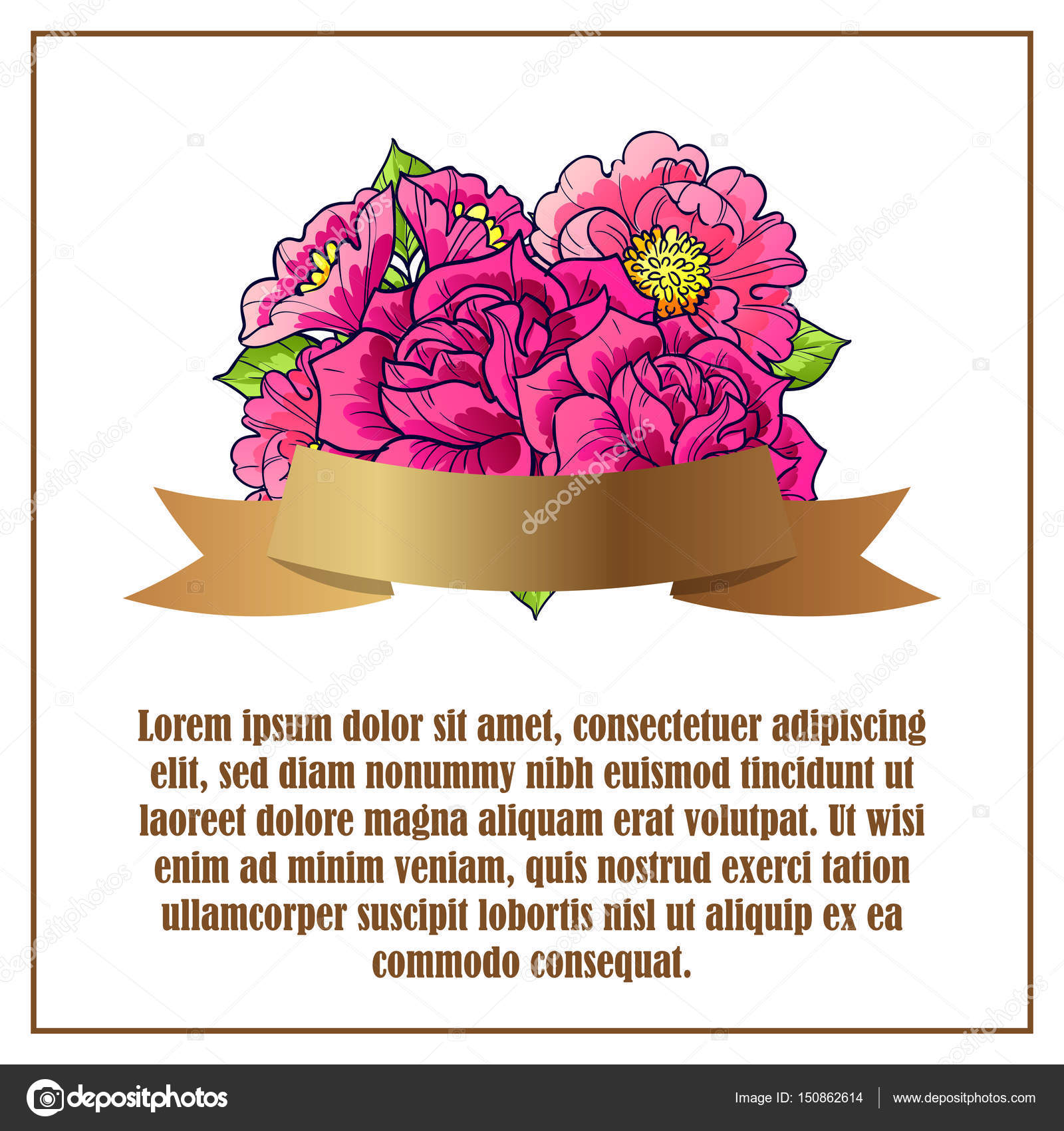 Floral background card Stock Vector by ©All-about-Flowers 150862614