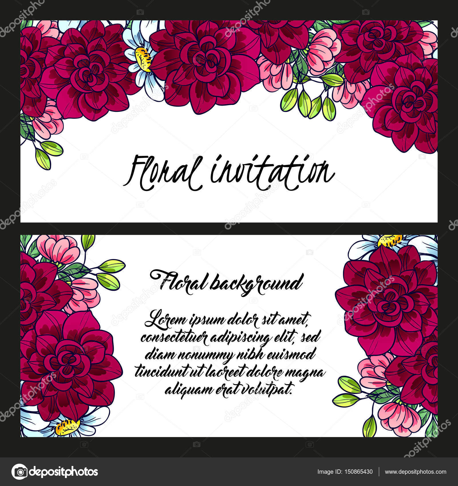 Floral background card Stock Vector Image by ©All-about-Flowers #150865430