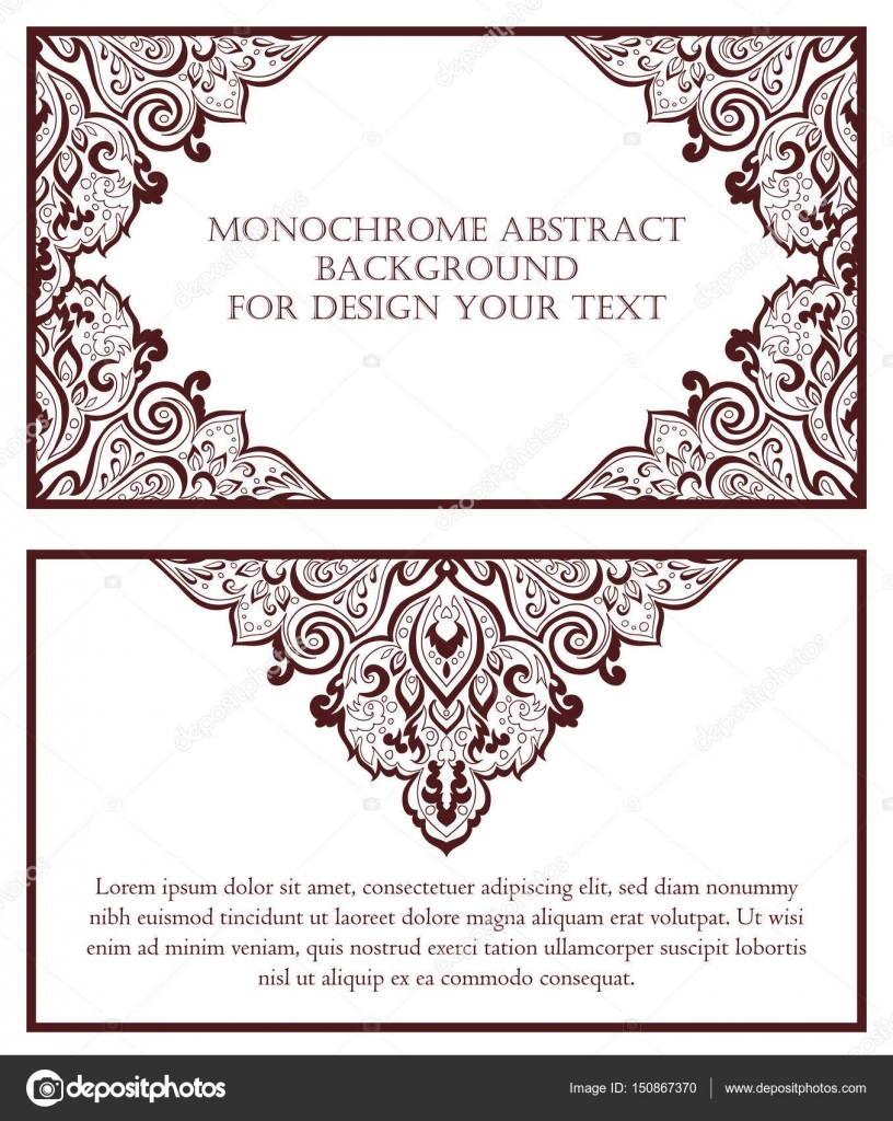 Monochrome abstract art invitation card Stock Vector by ©All-about ...