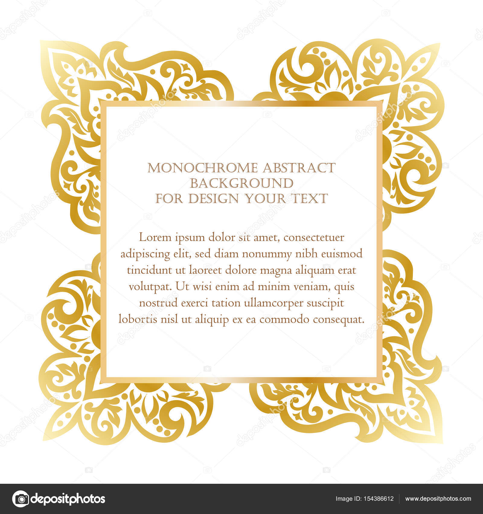 Monochrome abstract art invitation card Stock Vector Image by ©All ...