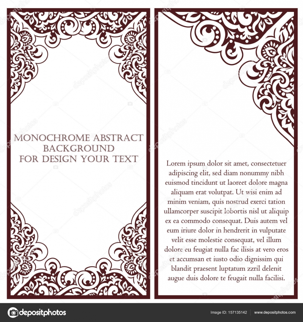 Monochrome abstract art invitation card Stock Vector by ©All-about ...