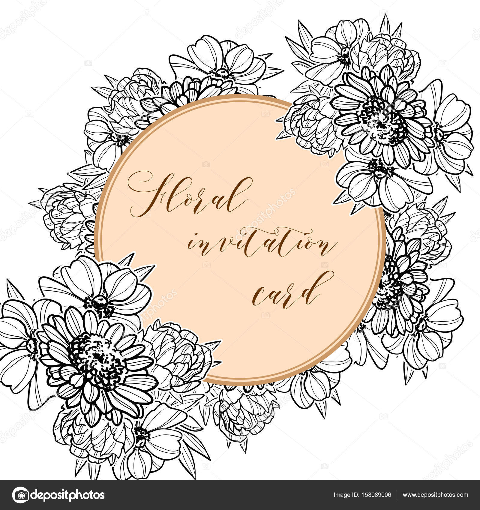 Vintage floral invitation card Stock Vector Image by ©All-about-Flowers ...
