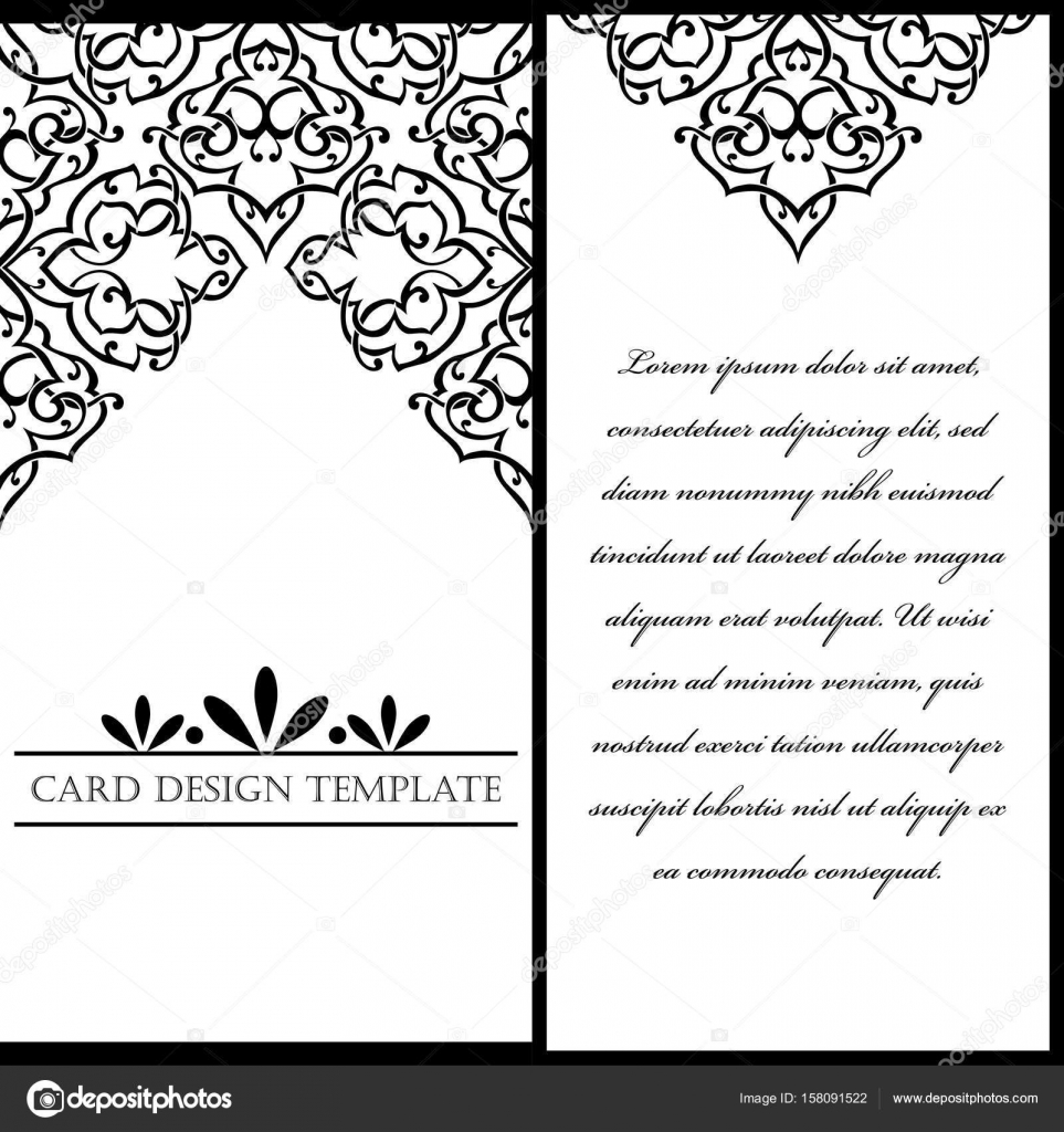 Ornate art invitation card Stock Vector by ©All-about-Flowers 158091522
