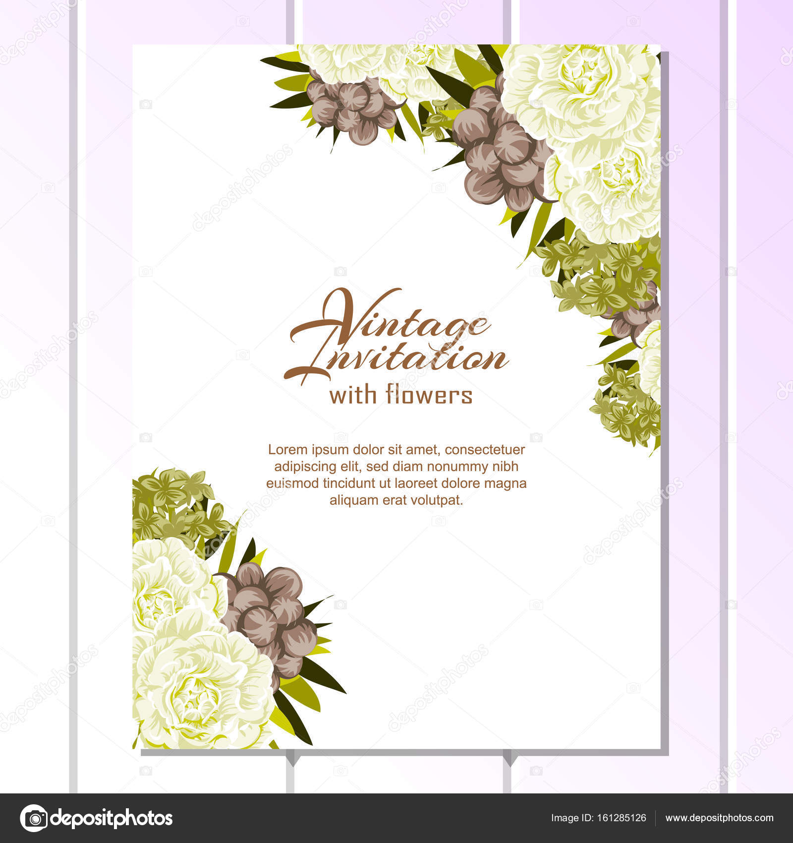 Vintage floral invitation card Stock Vector Image by ©All-about-Flowers ...