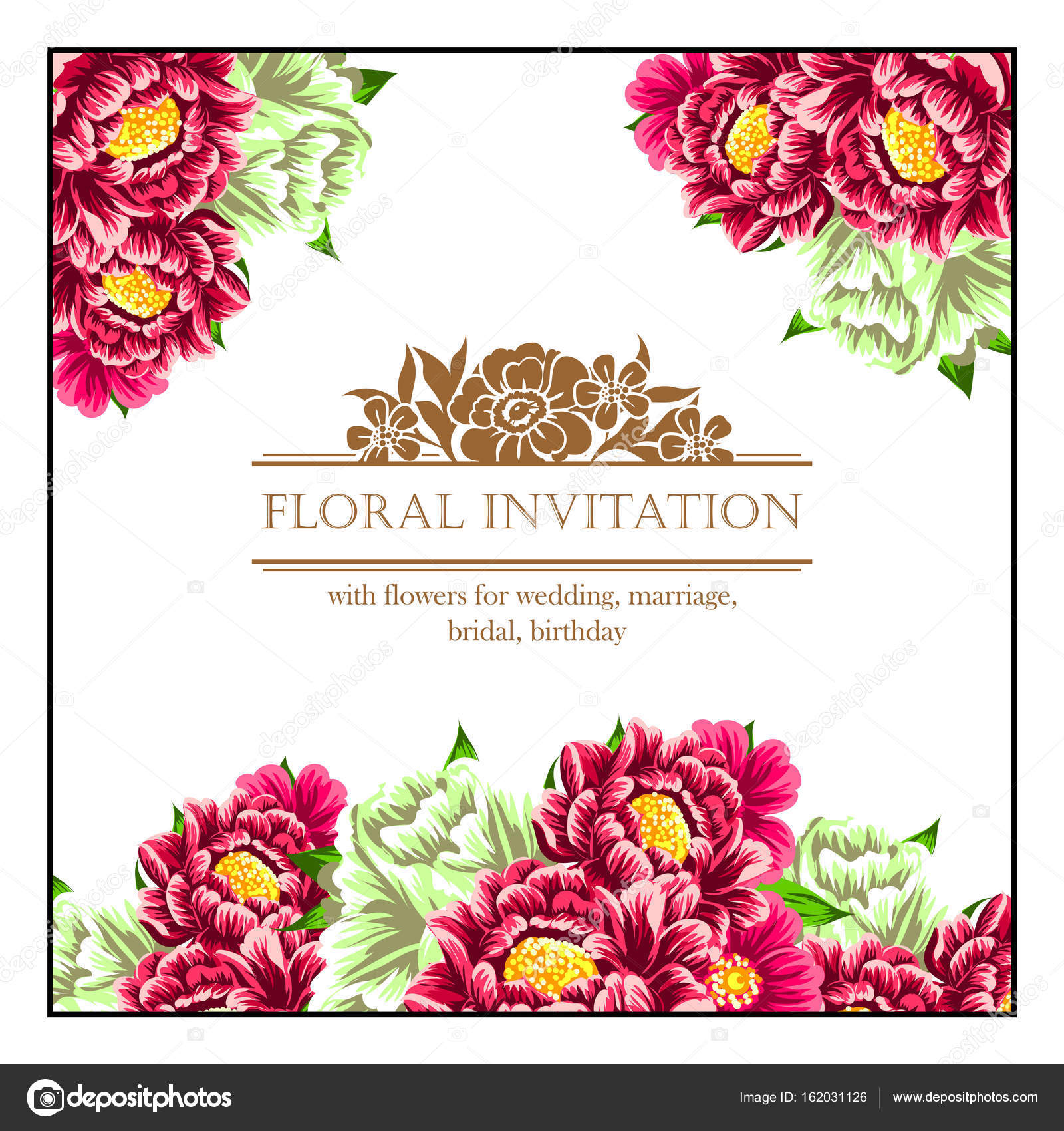 Vintage floral invitation card Stock Vector Image by ©All-about-Flowers ...