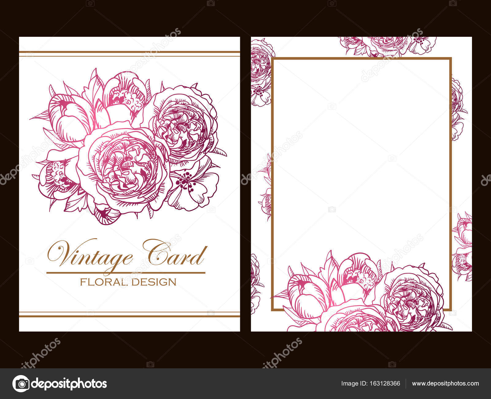 Vintage floral invitation cards Stock Vector Image by ©All-about ...