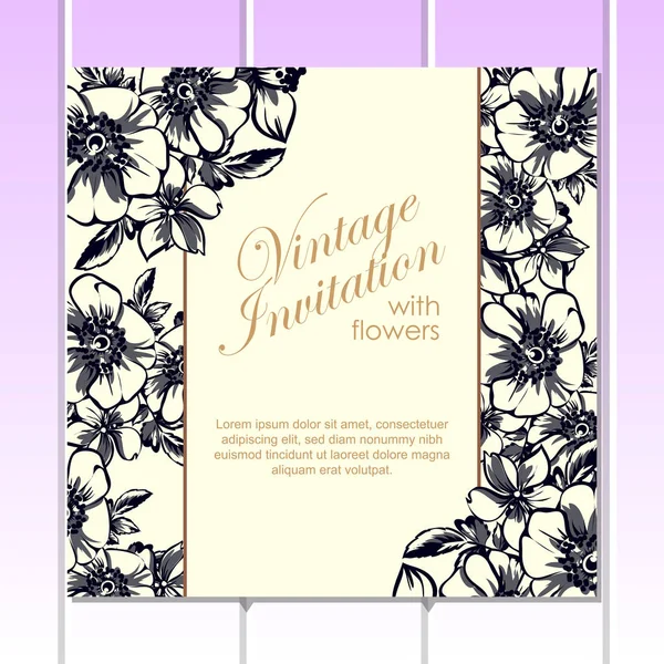 Vintage floral invitation card Stock Vector Image by ©All-about-Flowers ...