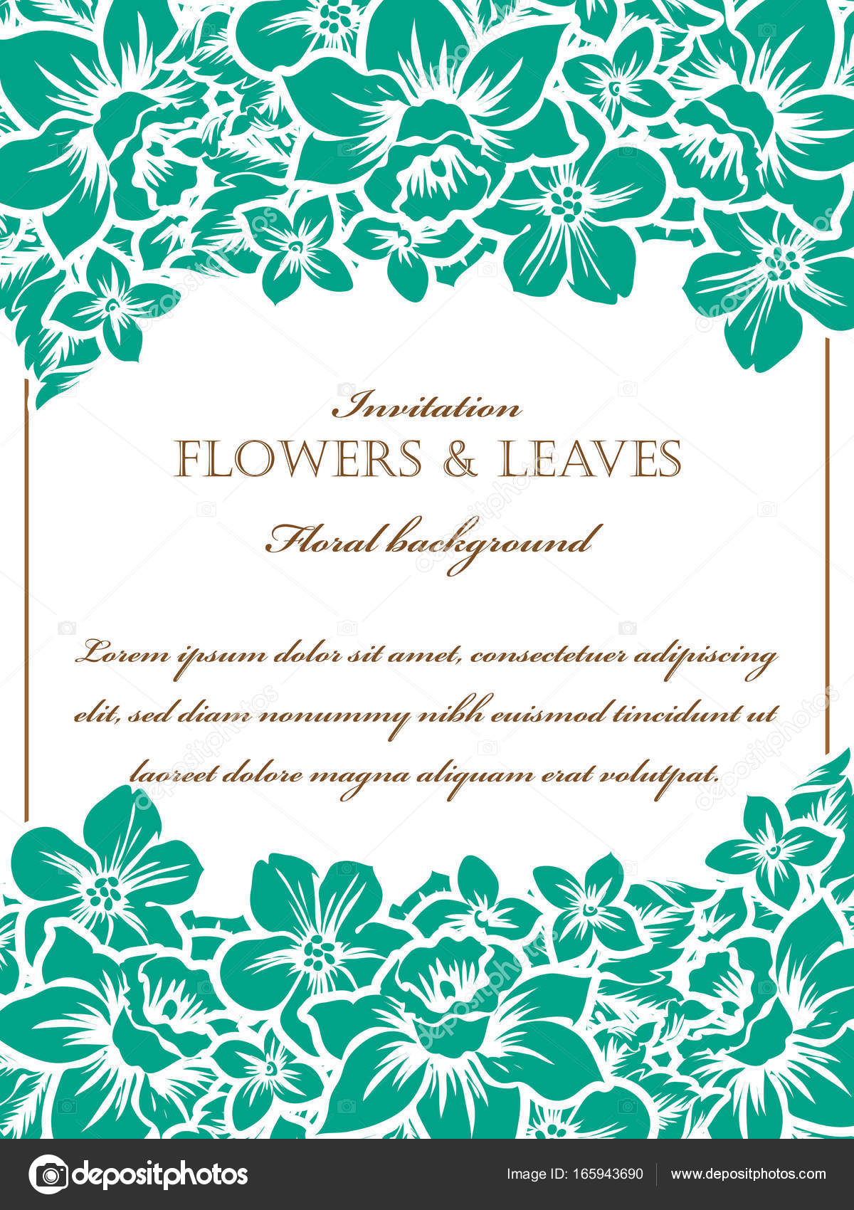 Vintage floral invitation card Stock Vector by ©All-about-Flowers 165943690