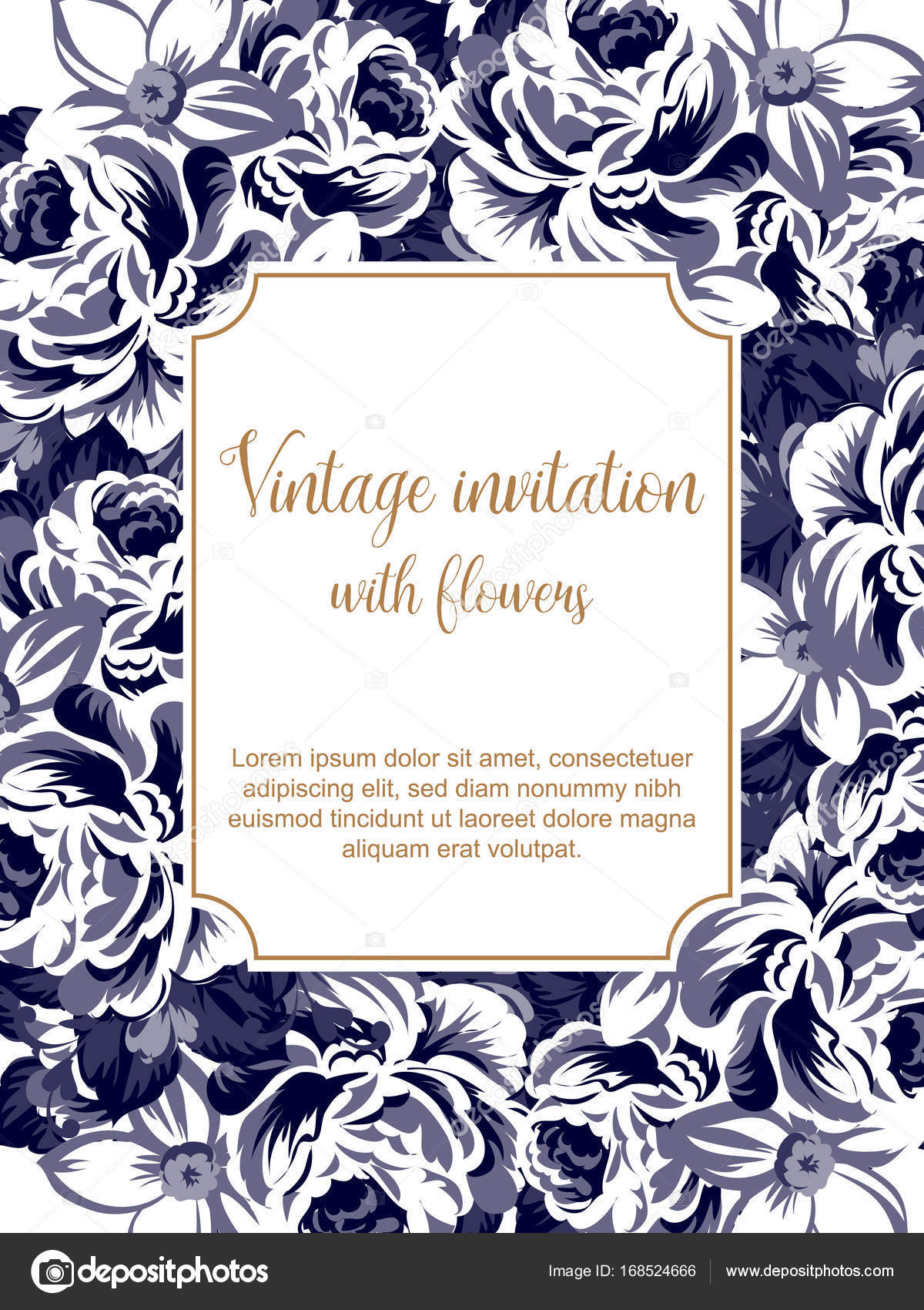 Vintage floral invitation card Stock Vector Image by ©All-about-Flowers ...