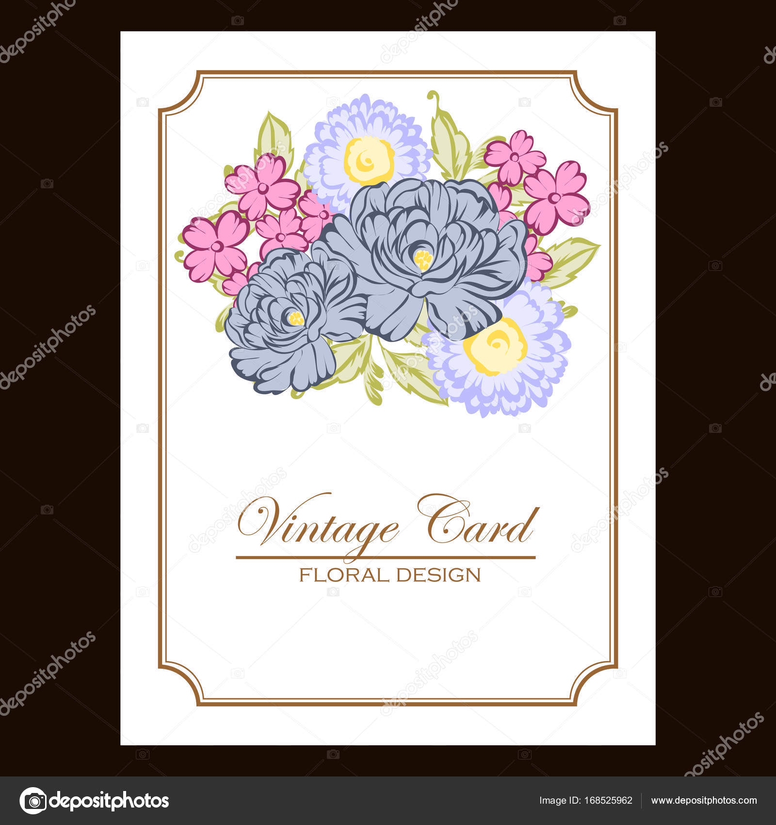 Tender floral invitation card Stock Vector by ©All-about-Flowers 168525962