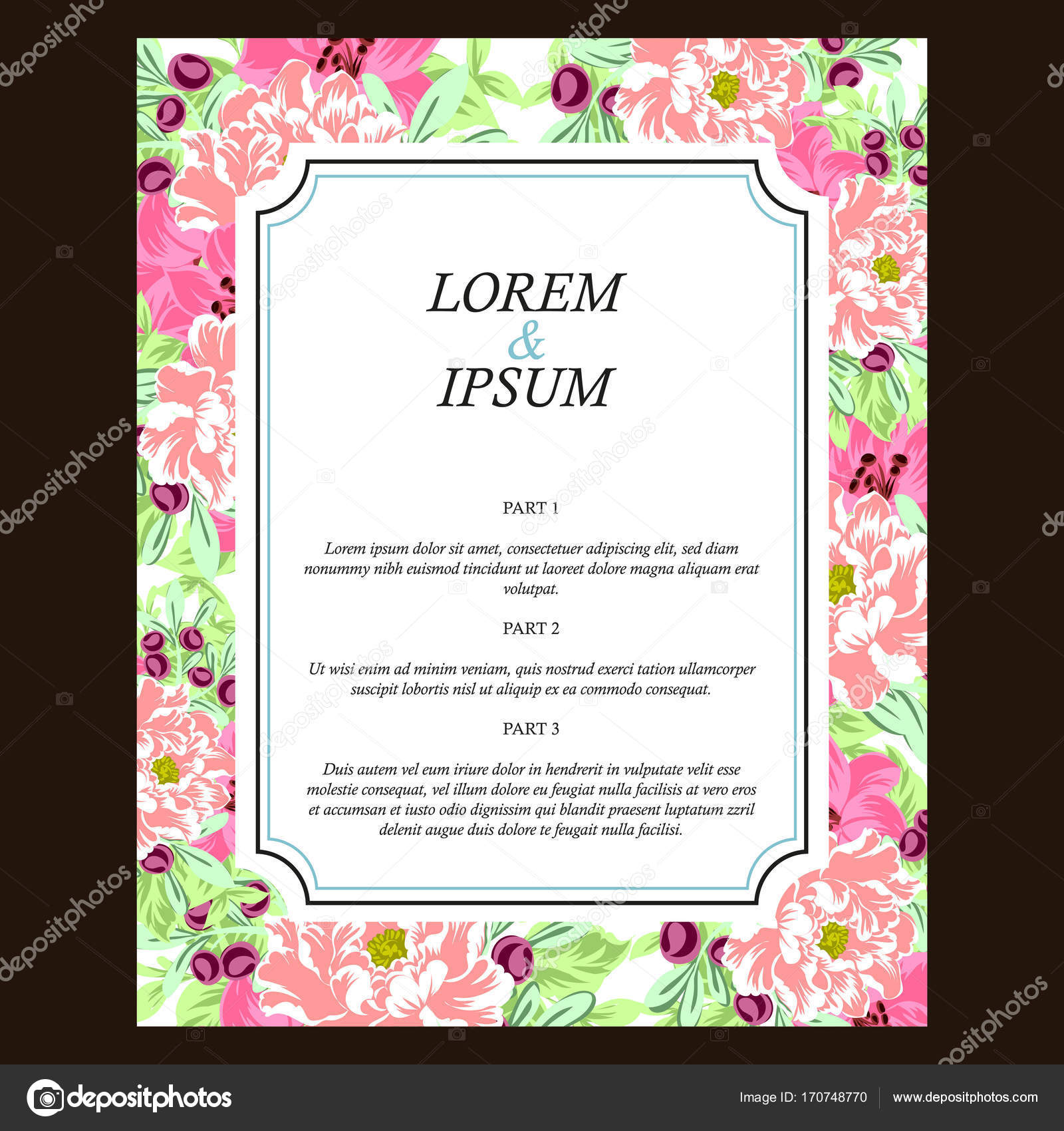 Tender floral invitation card Stock Vector Image by ©All-about-Flowers ...