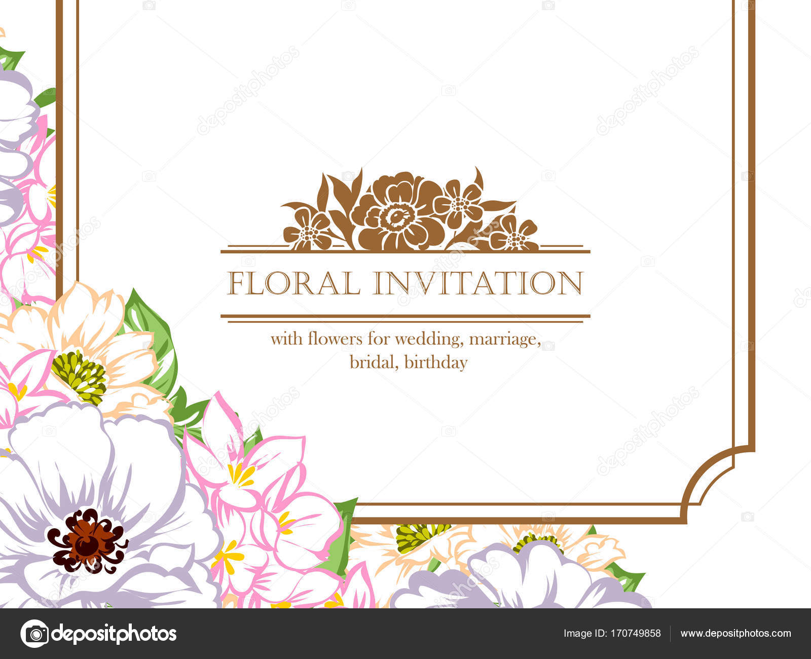 Tender floral invitation card Stock Vector Image by ©All-about-Flowers ...