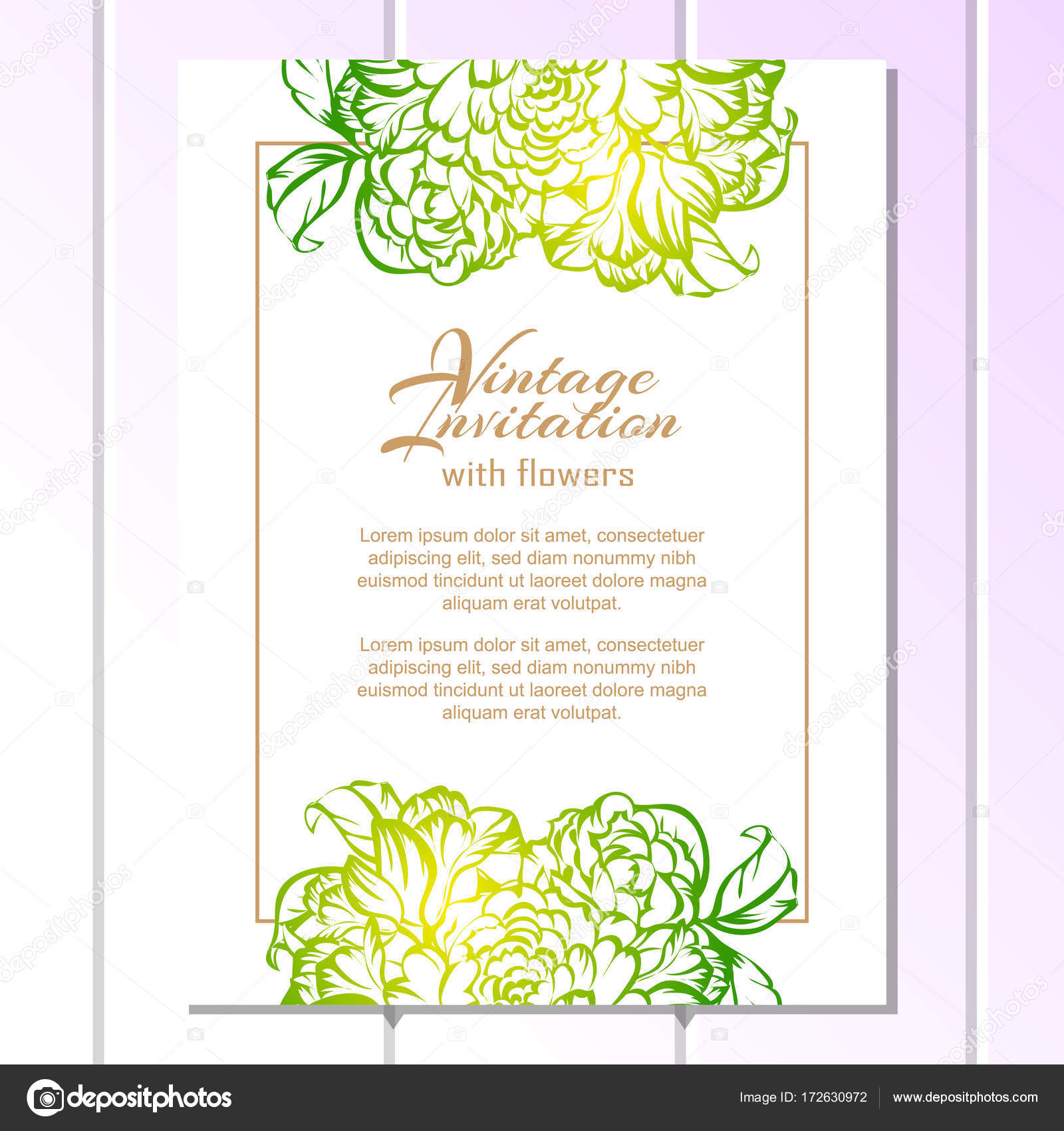 Vintage floral invitation card Stock Vector Image by ©All-about-Flowers ...