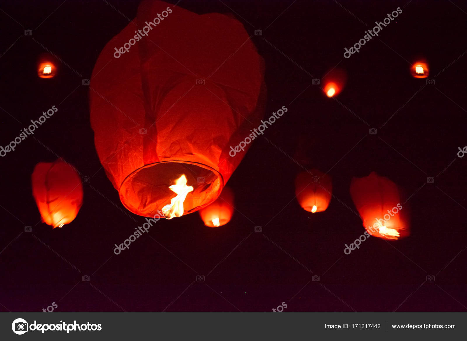 Sky lanterns are flying — Stock Photo © sbhaumik #171217442