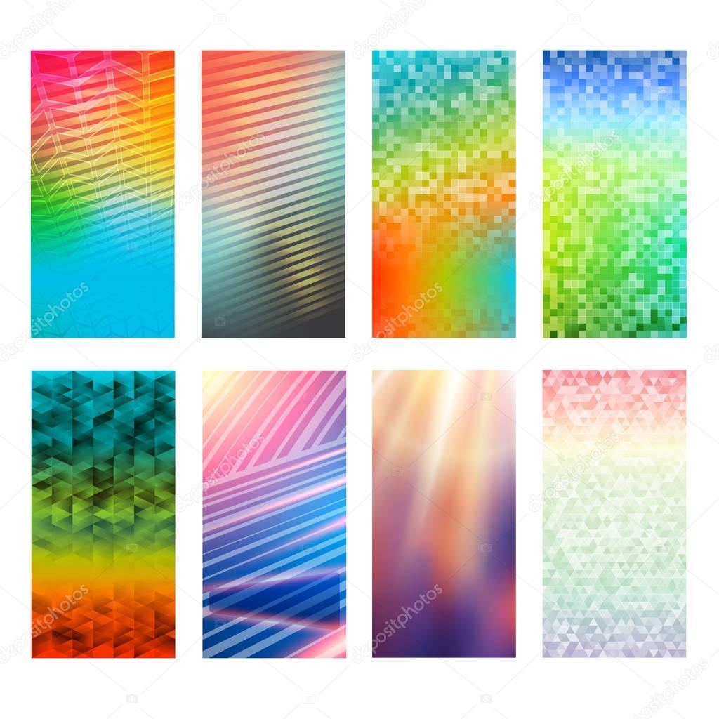 Vertical banner set design element background glow abstract shap Stock ...