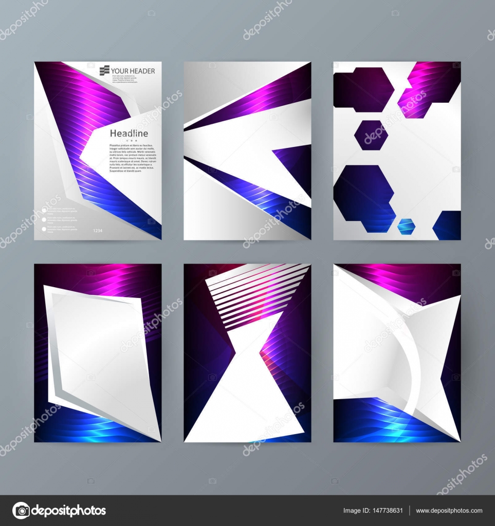 Vertical template page brochure format A4 set layouts06 Stock Vector by ...