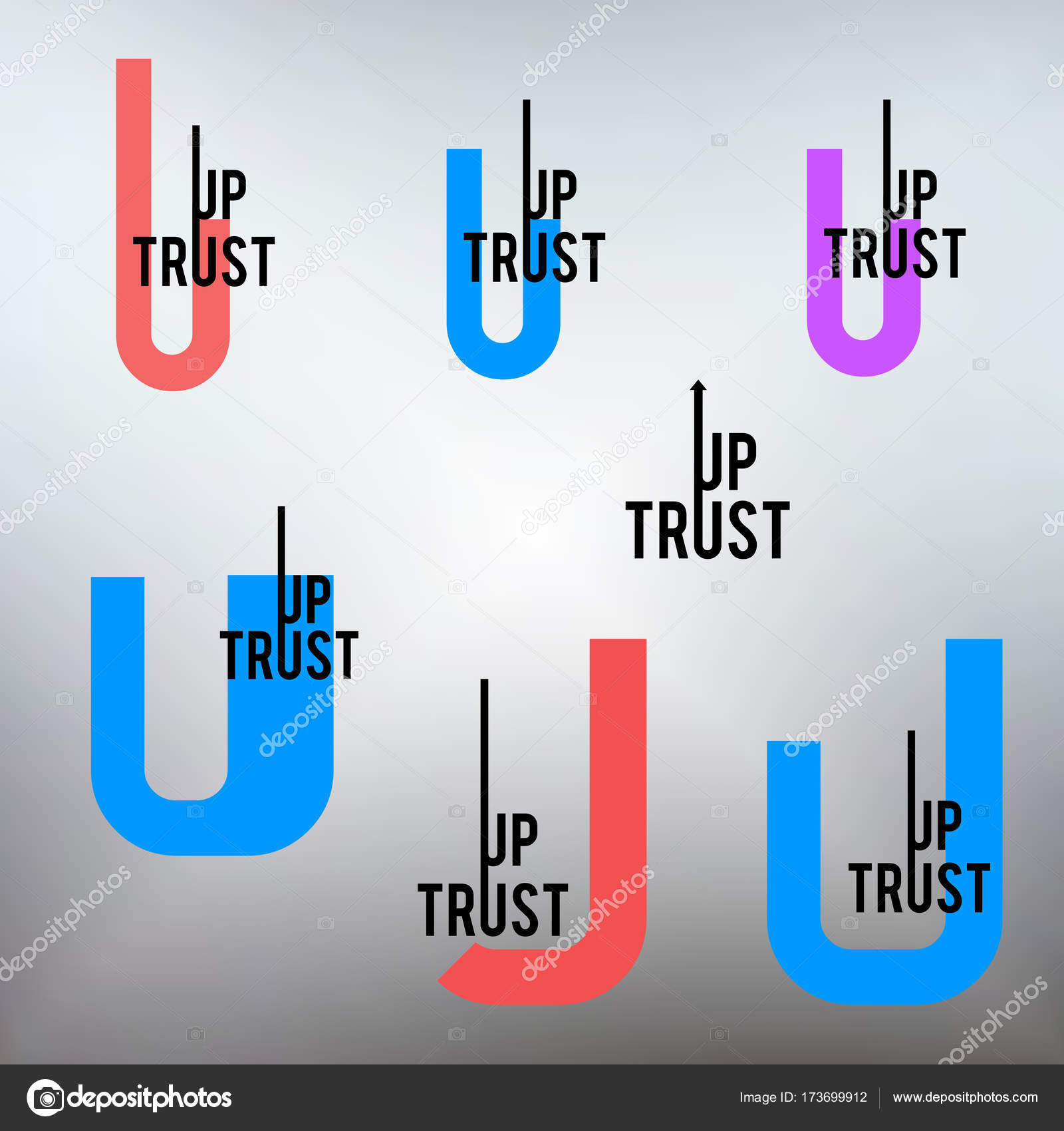 Trust up logo set with letter U Stock Vector Image by ©silvercircle ...