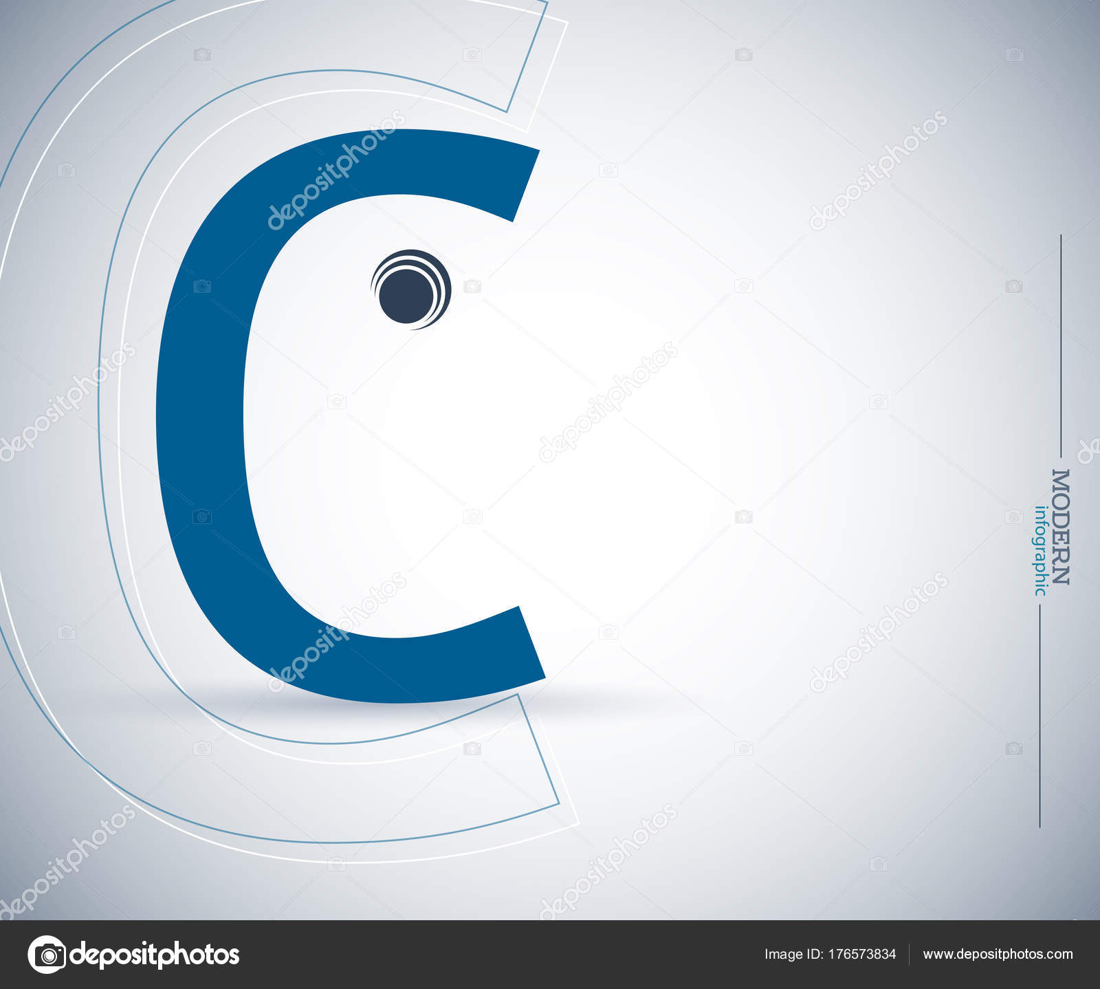 Corporate identity design presentation letter C Stock Vector by ...