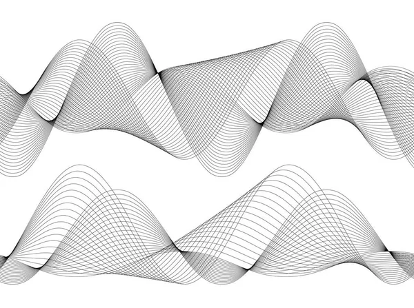 Design element Wave many parallel lines wavy form01 ⬇ Vector Image by ...