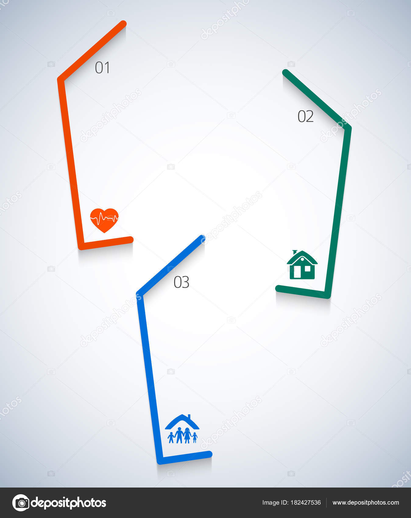 Modern Design style infographic template different kinds of insu Stock ...