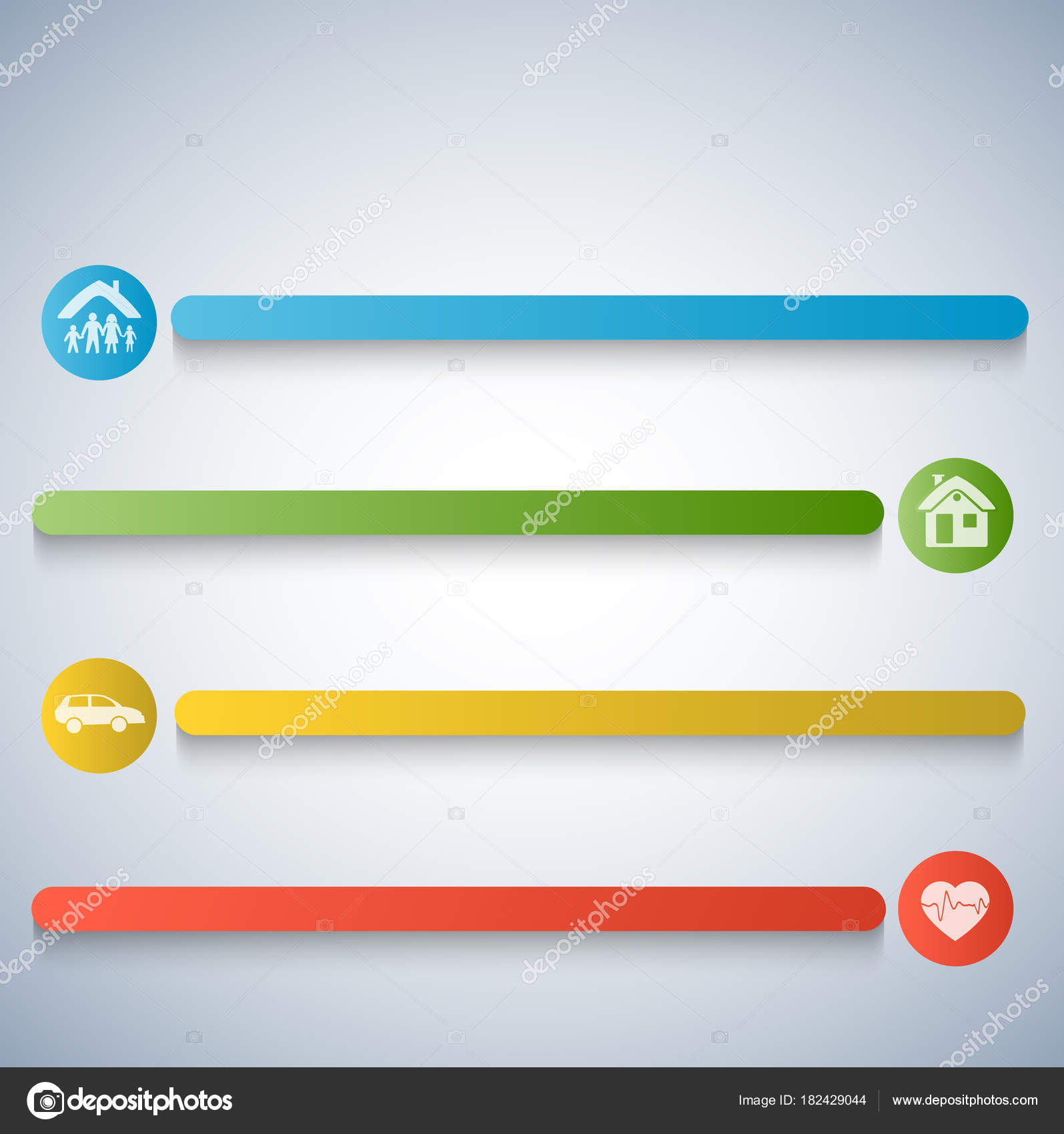 Modern Design style infographic template different kinds of insu Stock ...