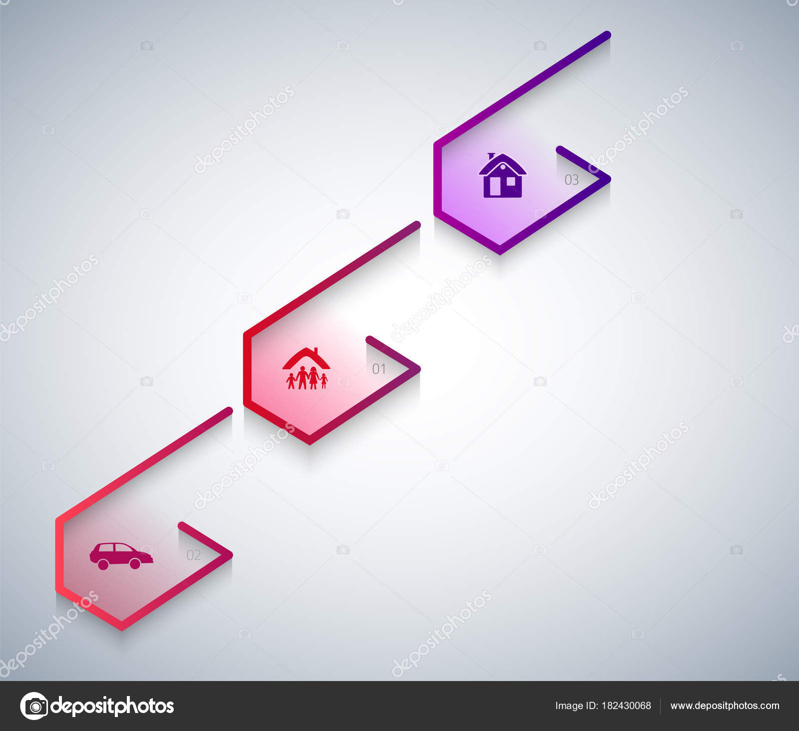 Modern Design style infographic template different kinds of insu Stock ...