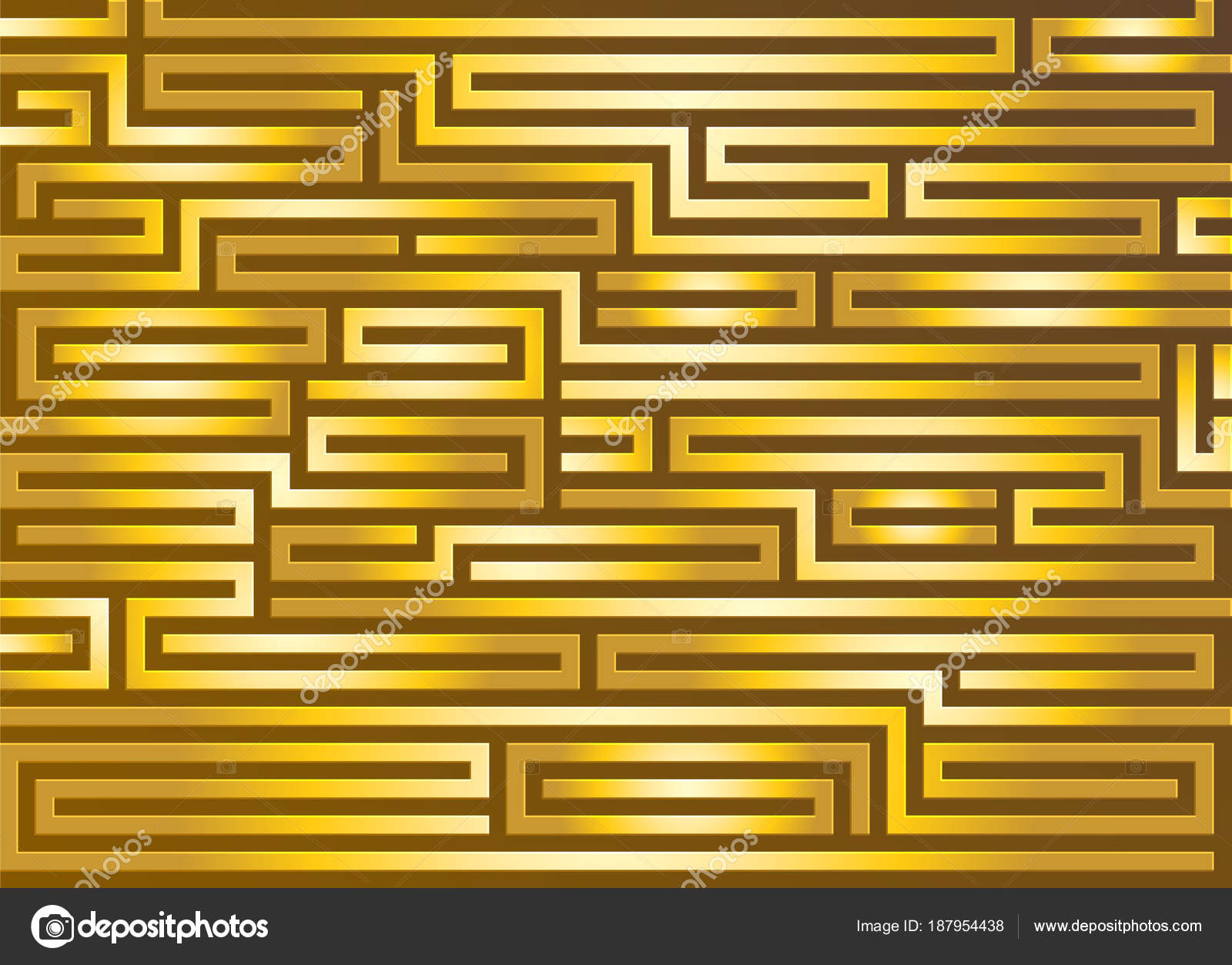 Labirinto dourado fundo design elementos publicidade flyer01 Vetor de ...